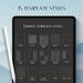 Dark Mode Digital Note Pages Templates | iPad Goodnotes Notability ...