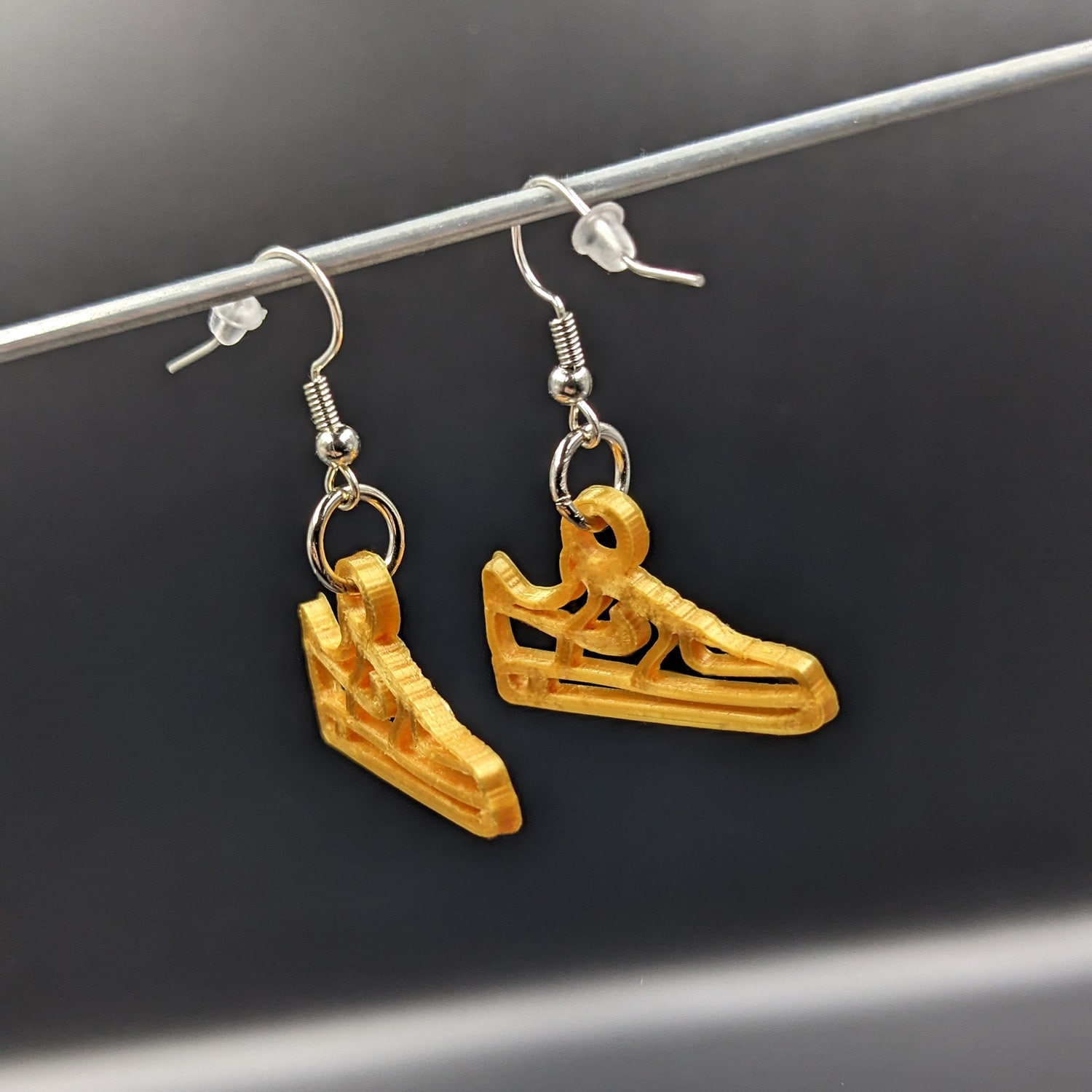 NIKE AF1 Gold Earrings - Sneaker Kicks Shoe Dangle Dangly Hook Design ...