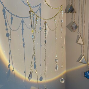 Pearly Moon Crystal Sun Catcher Light Prism Window Decor Rainbow Maker ...
