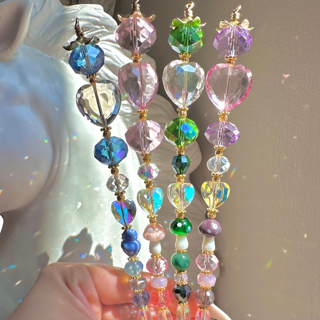 Crystal Fairy Wand: Handmade Copper Wire Enamel Charm Wand - Etsy