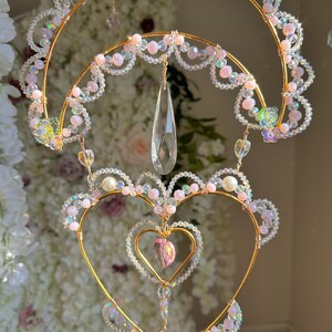 Lace Crystal Suncatcher Hand Beaded Light Catcher Rainbow Maker Gift ...