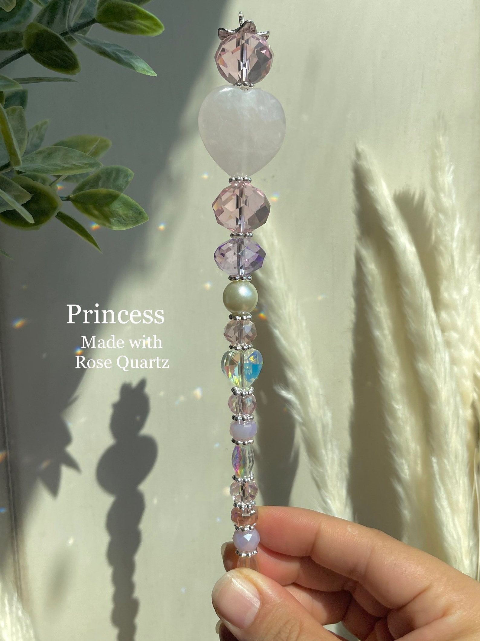 Crystal Pointer Wand Glam Wand Rose Quartz Crystal Wand - Etsy