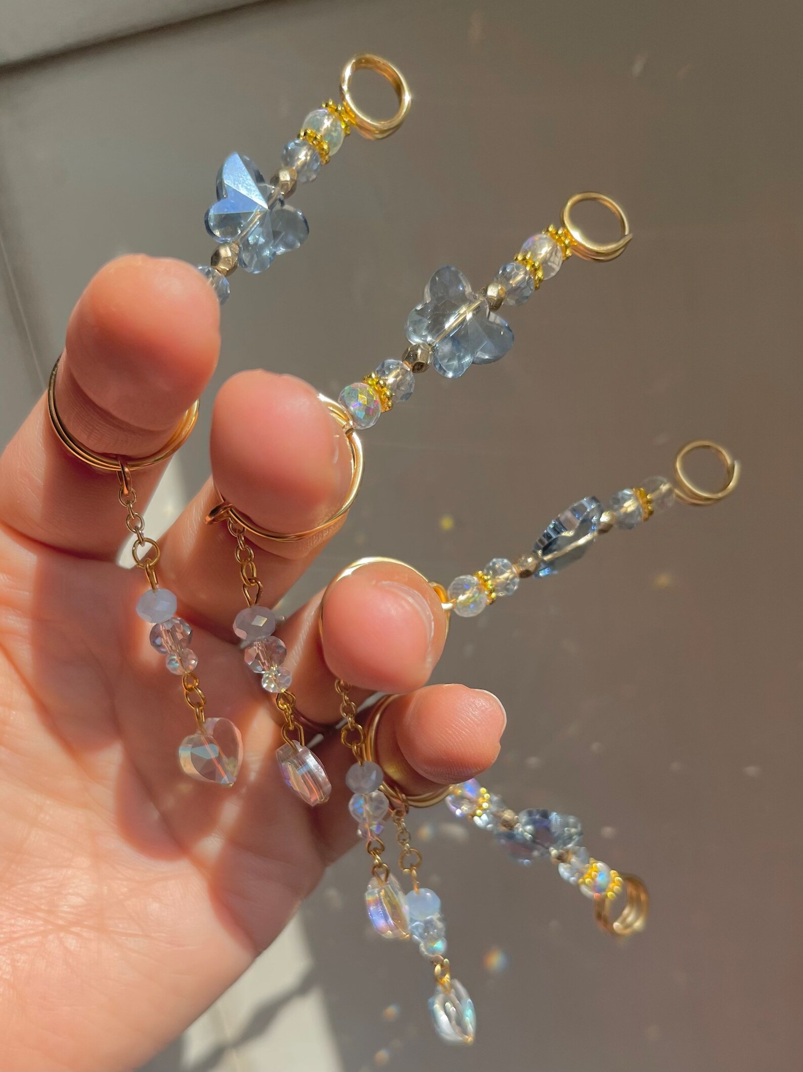 Crystal Blue Butterfly Cigarette Ring Cigarette Holder - Etsy