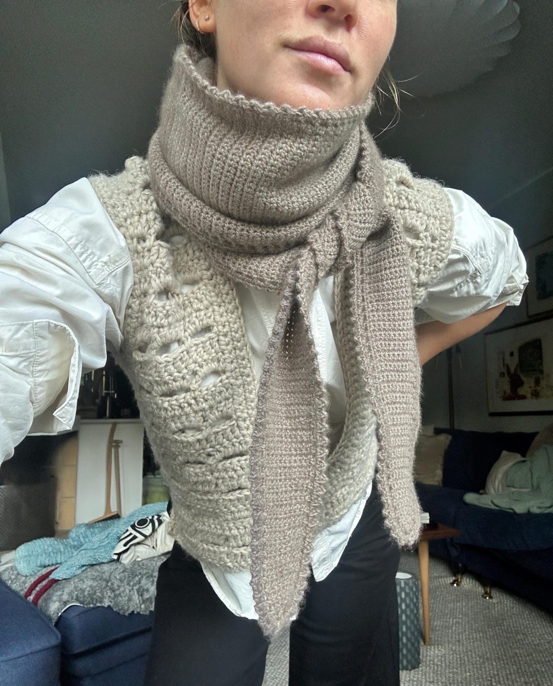 PDF File for Crochet Pattern (english), Estrid (GRANDE) Scarf - Etsy
