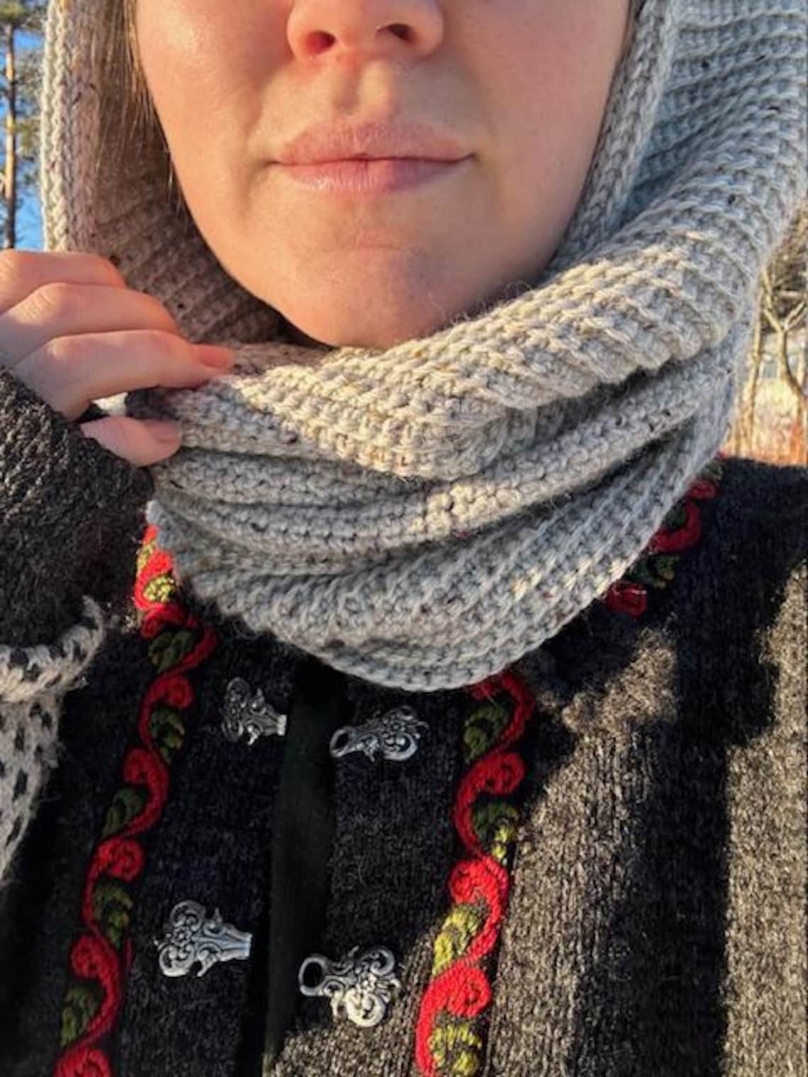 PDF File for Crochet Pattern (english), Wrap Hood - Etsy