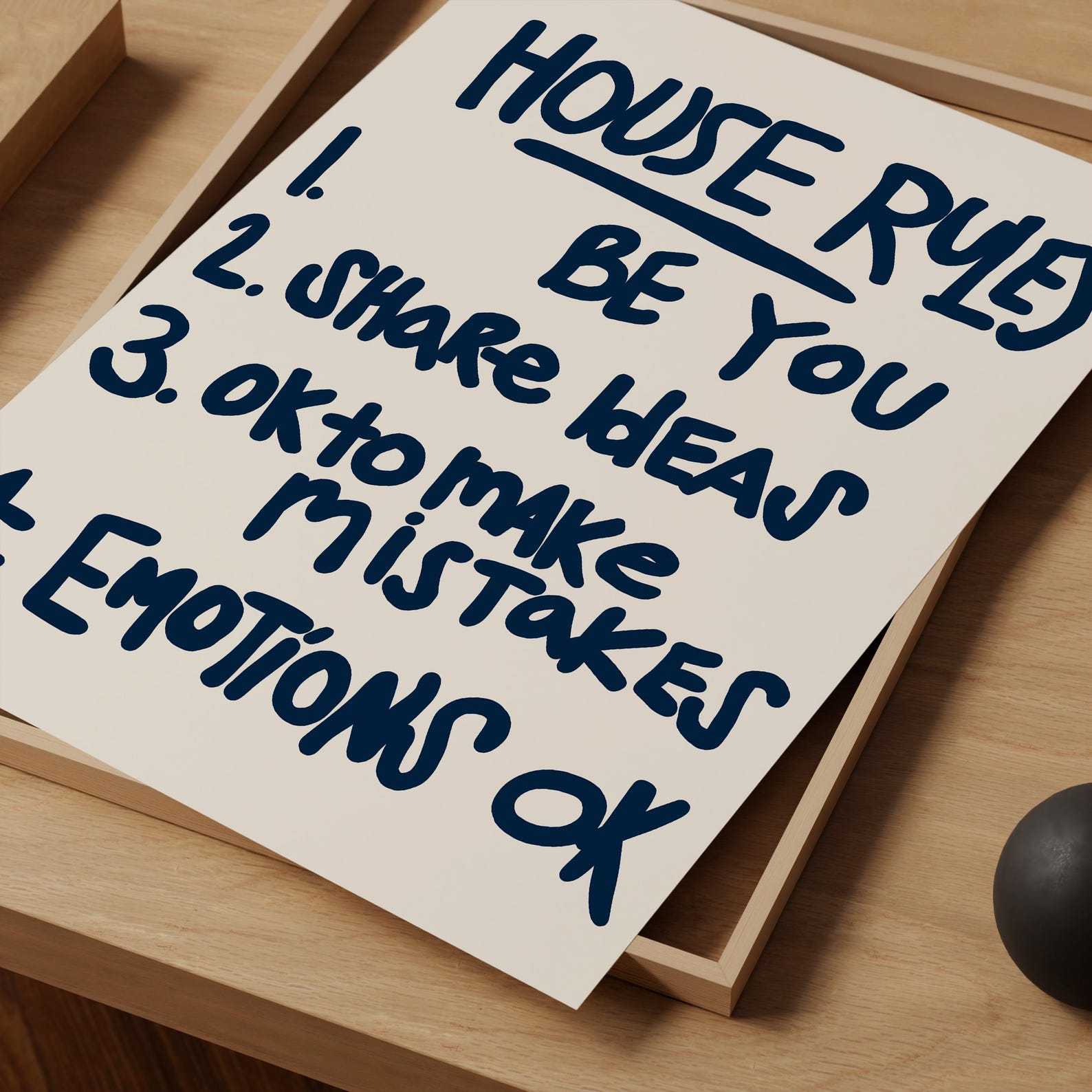 Funky Text Wall Art Quote Wall Art "house Rules" Inspirational ...