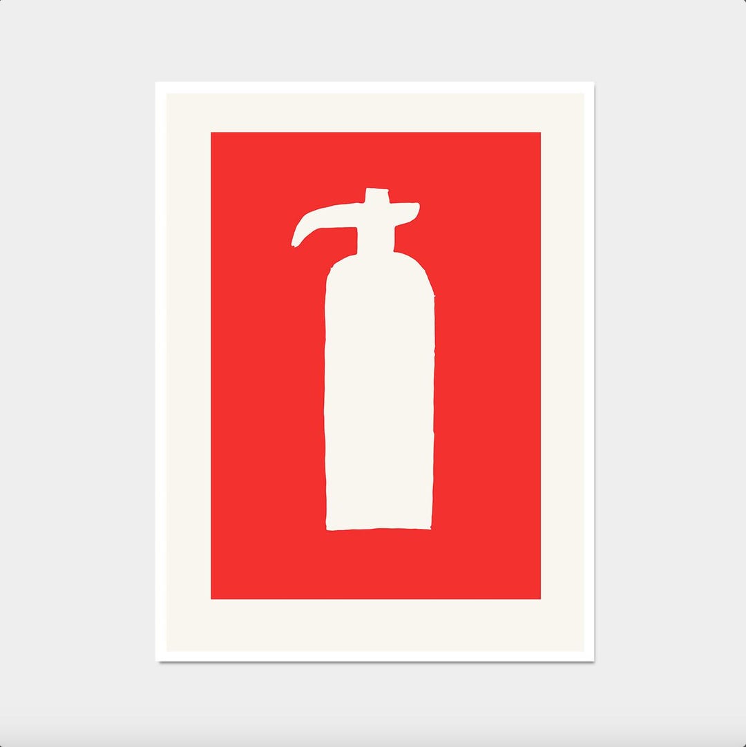 Fire Extinguisher. David Shrigley Print. Limited Edition Art ...