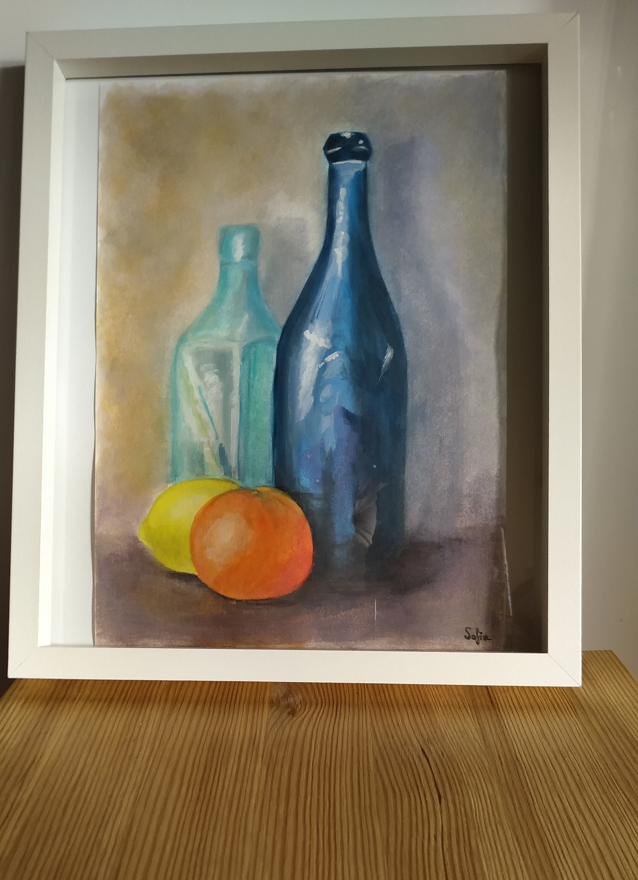 Bodegón de acuarela original / Pintura de acuarela original / Bodegón ...