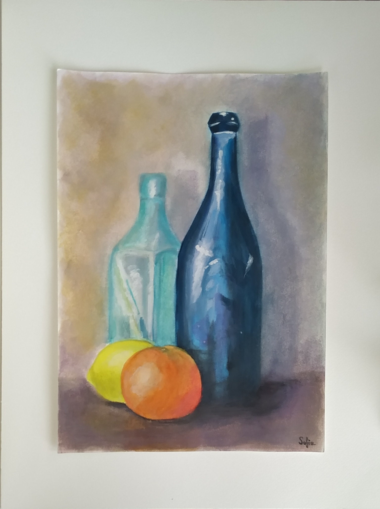 Bodegón de acuarela original / Pintura de acuarela original / Bodegón ...