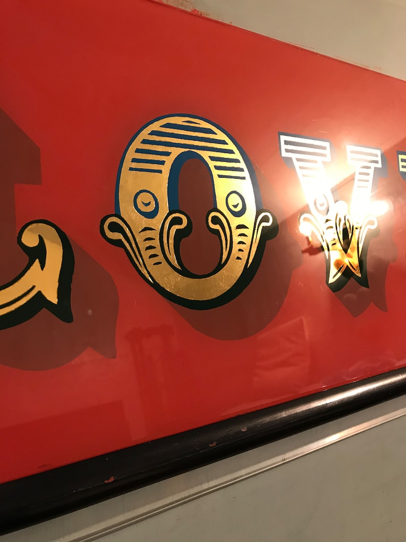 Hand Painted and Gold Gilded Personalised Glass Sign - Etsy