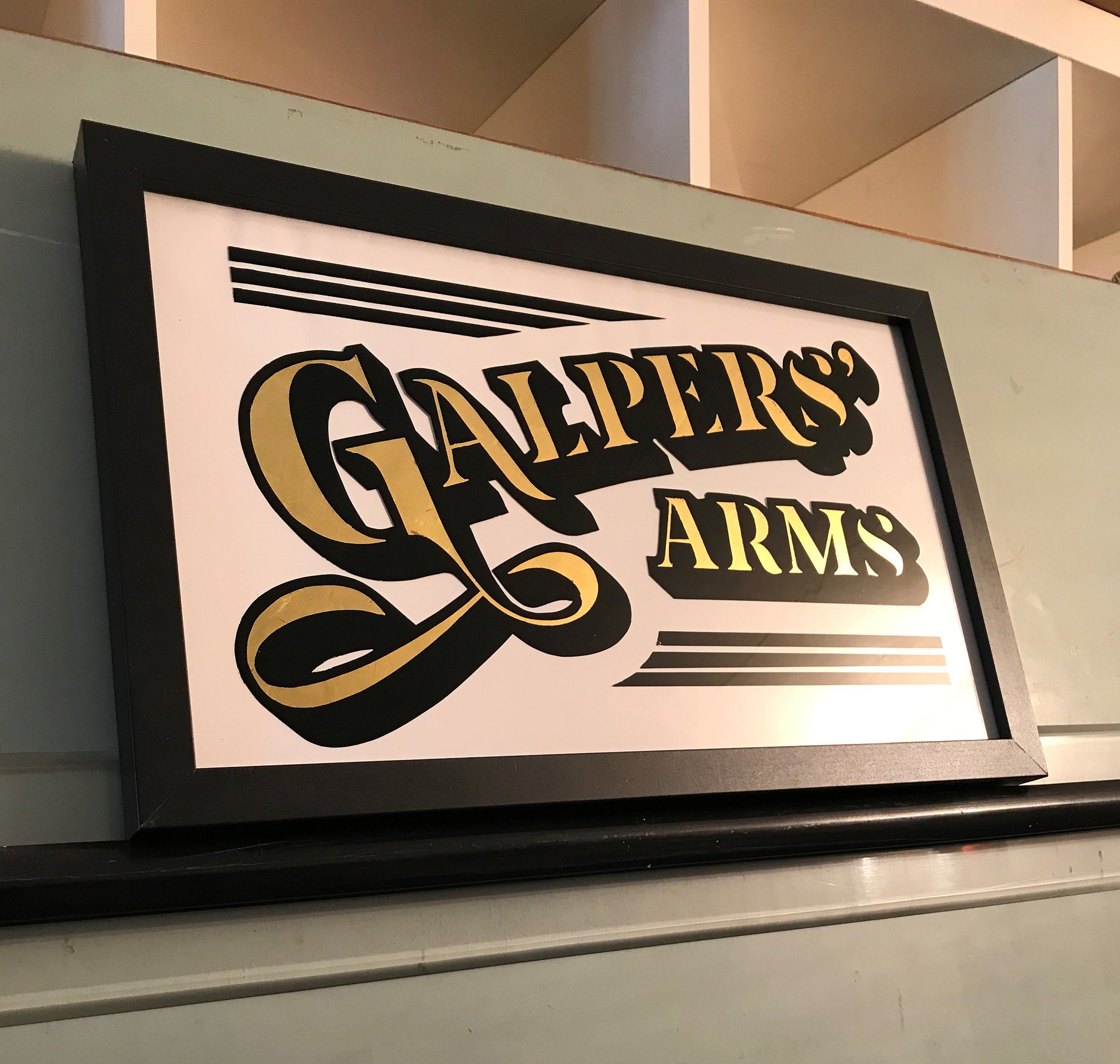 Hand Painted and Gold Gilded Personalised Home Pub Sign - Etsy