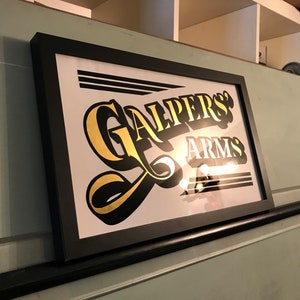 Hand Painted and Gold Gilded Personalised Home Pub Sign - Etsy