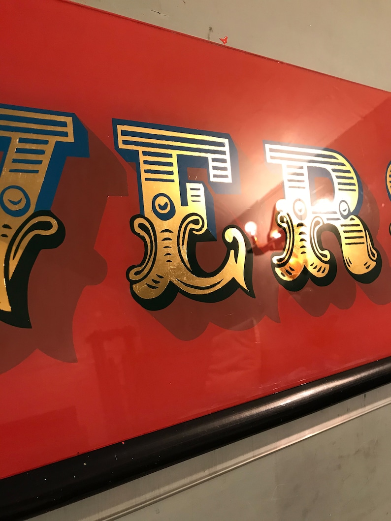 Hand Painted and Gold Gilded Personalised Glass Sign - Etsy