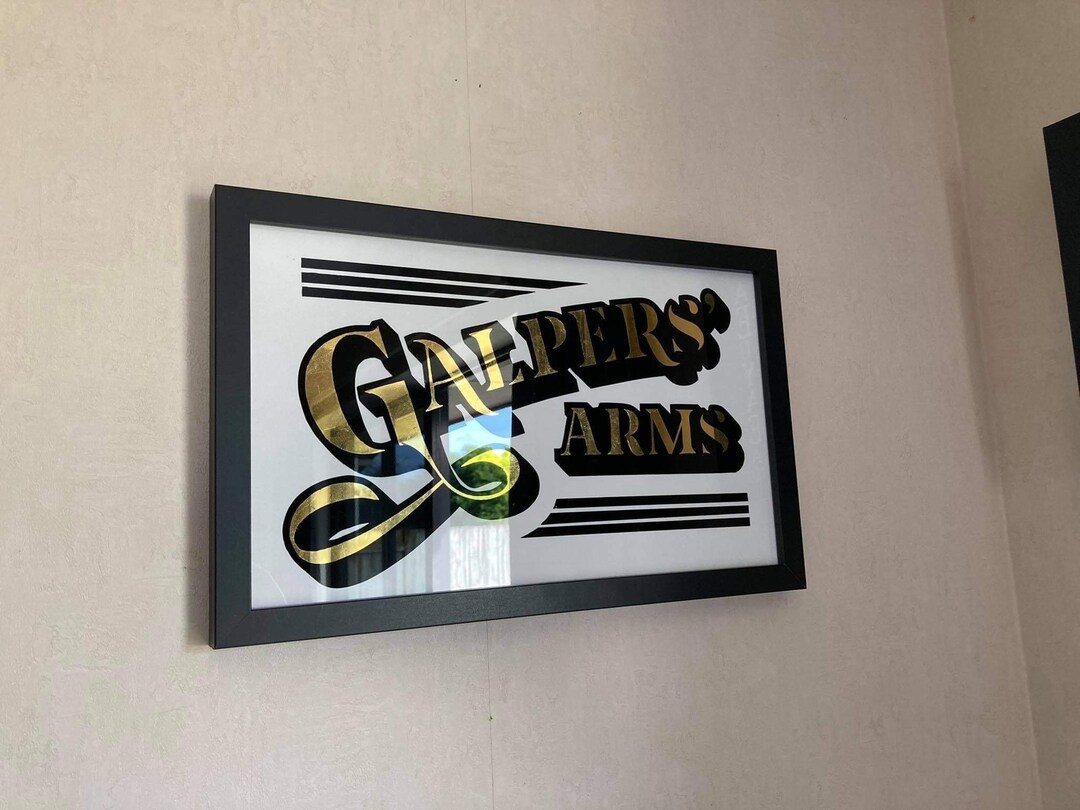 Hand Painted and Gold Gilded Personalised Home Pub Sign - Etsy