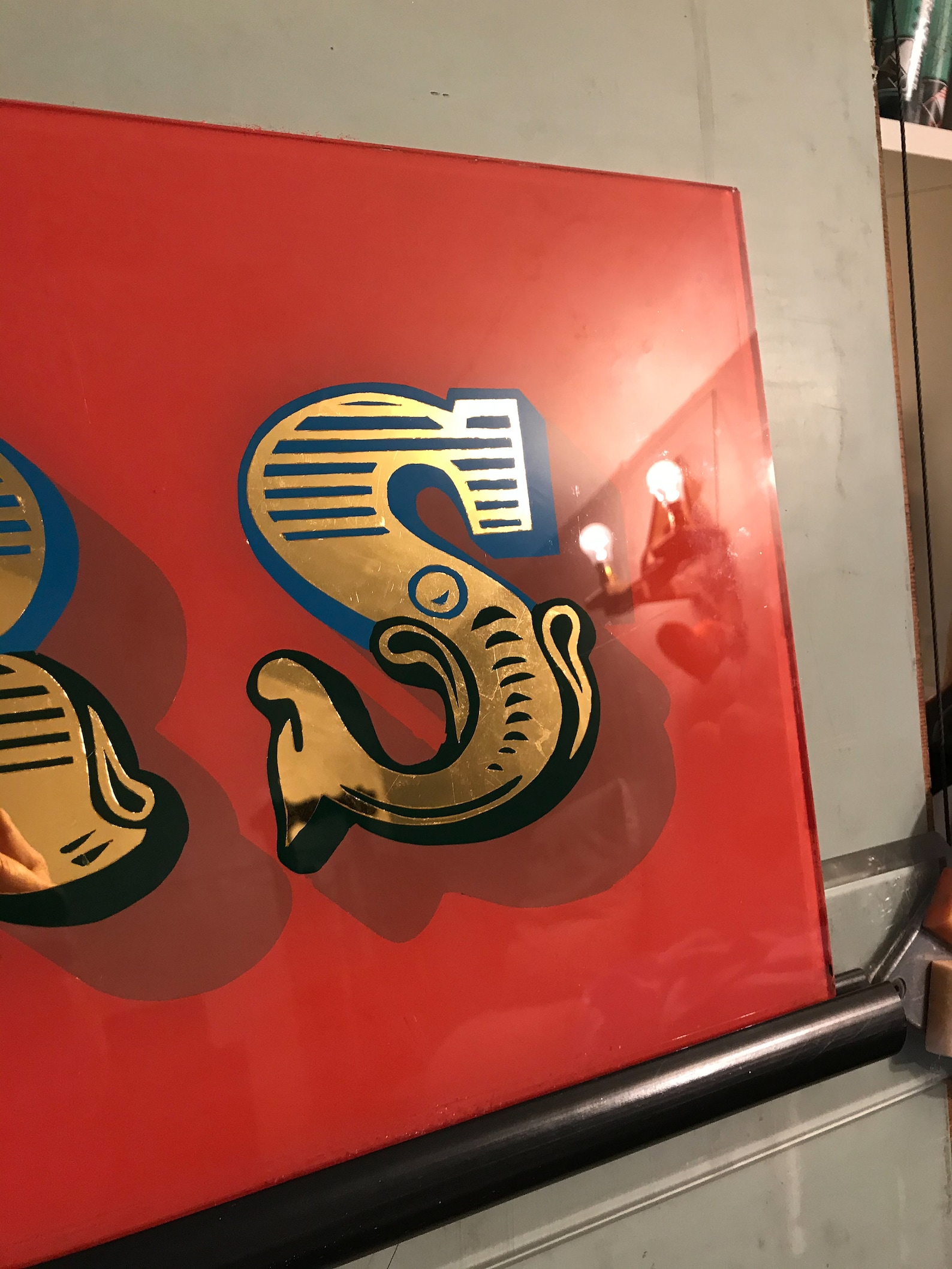 Hand Painted and Gold Gilded Personalised Glass Sign | Etsy