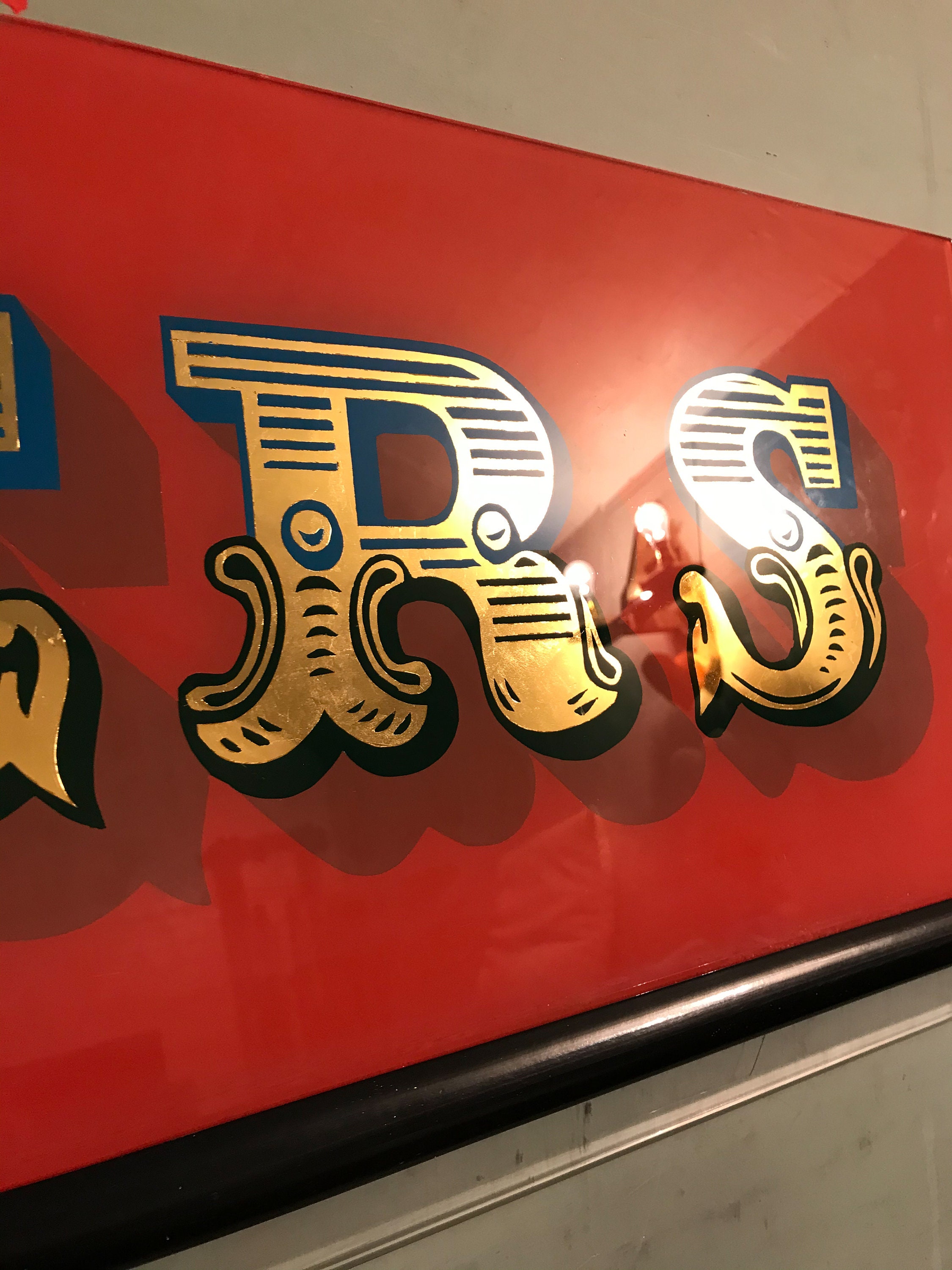 Hand Painted and Gold Gilded Personalised Glass Sign - Etsy UK