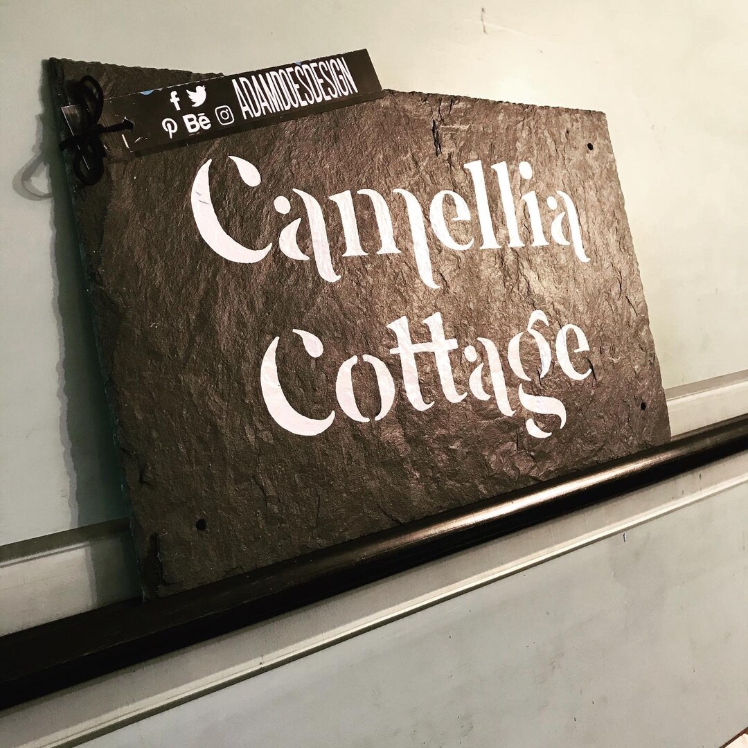 Hand Painted House Sign on Slate 40 X 25cm - Etsy