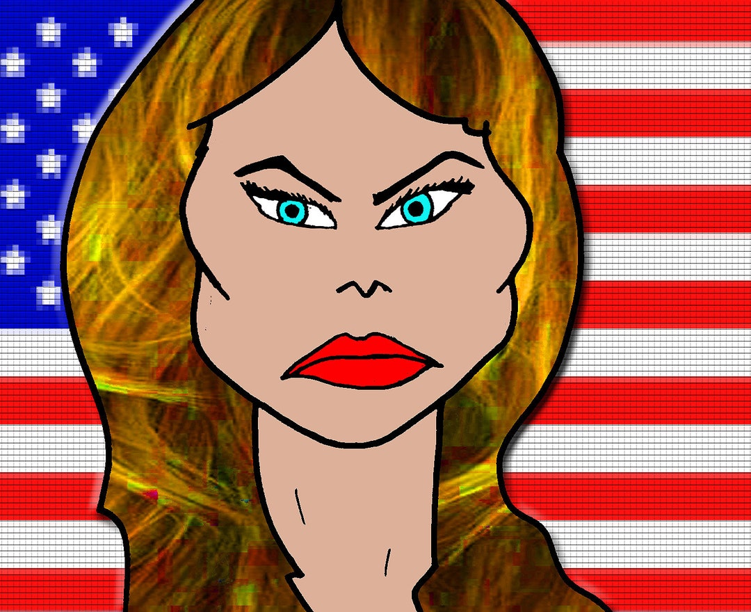 MELANIA TRUMP CARICATURE for T-shirts, Mugs, Any-frikkin'-frakkin ...