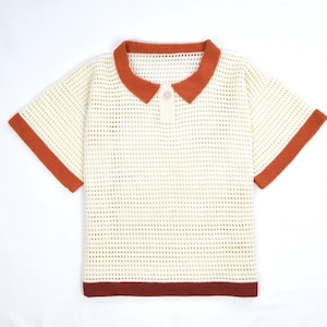 Crochet Polo Shirt Pattern - Crochet Polo Sweater Pattern - Polo NERINA ...
