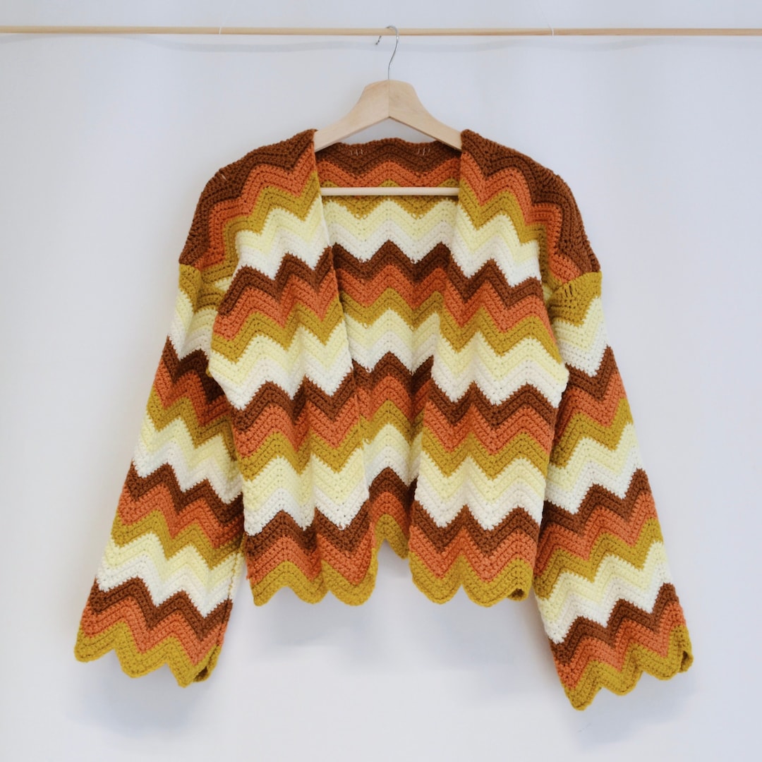 Crochet Chevron Cardigan Pattern - Easy Crochet Cardigan - Cardigan ...