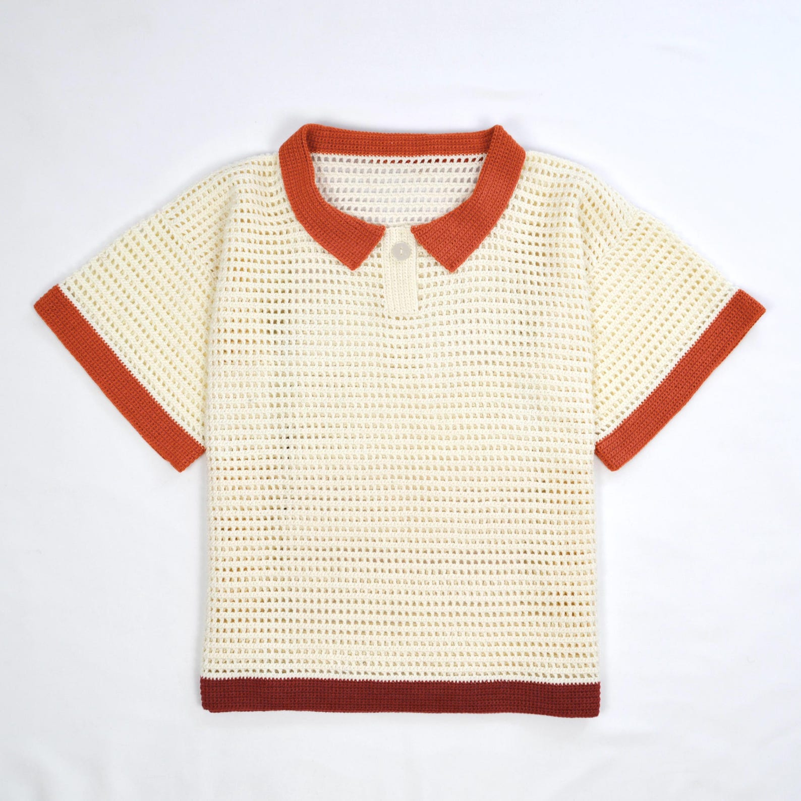 Crochet Polo Shirt Pattern - Crochet Polo Sweater Pattern - Polo NERINA ...