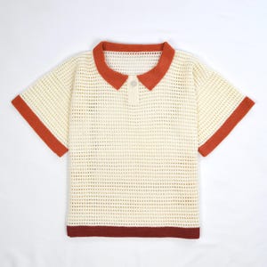Crochet Polo Shirt Pattern - Crochet Polo Sweater Pattern - Polo NERINA ...