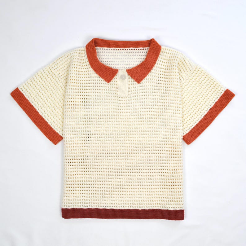 Crochet Polo Shirt Pattern - Crochet Polo Sweater Pattern - Polo NERINA ...