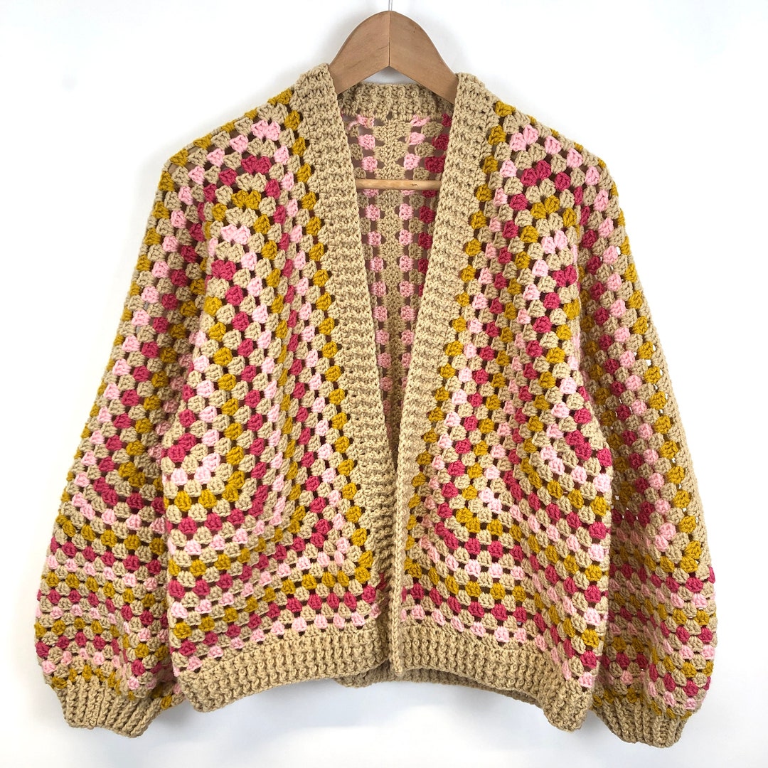 Granny Hexagon Cardigan Pattern - Hexagon Crochet Cardigan Pattern - 5 ...