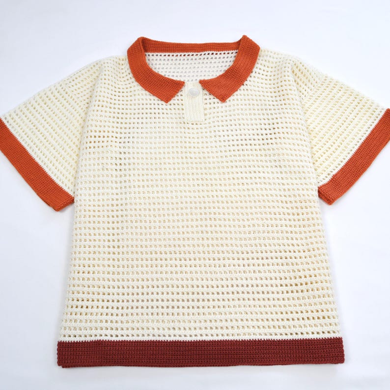 Crochet Polo Shirt Pattern - Crochet Polo Sweater Pattern - Polo NERINA ...