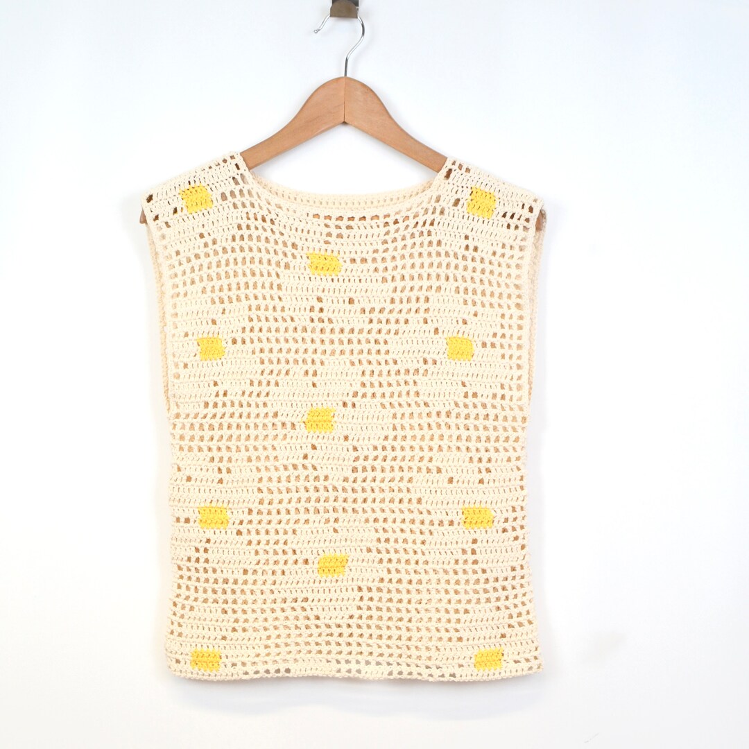 Filet Crochet Top Pattern - Crochet Summer Tank Top Pattern - Crochet ...