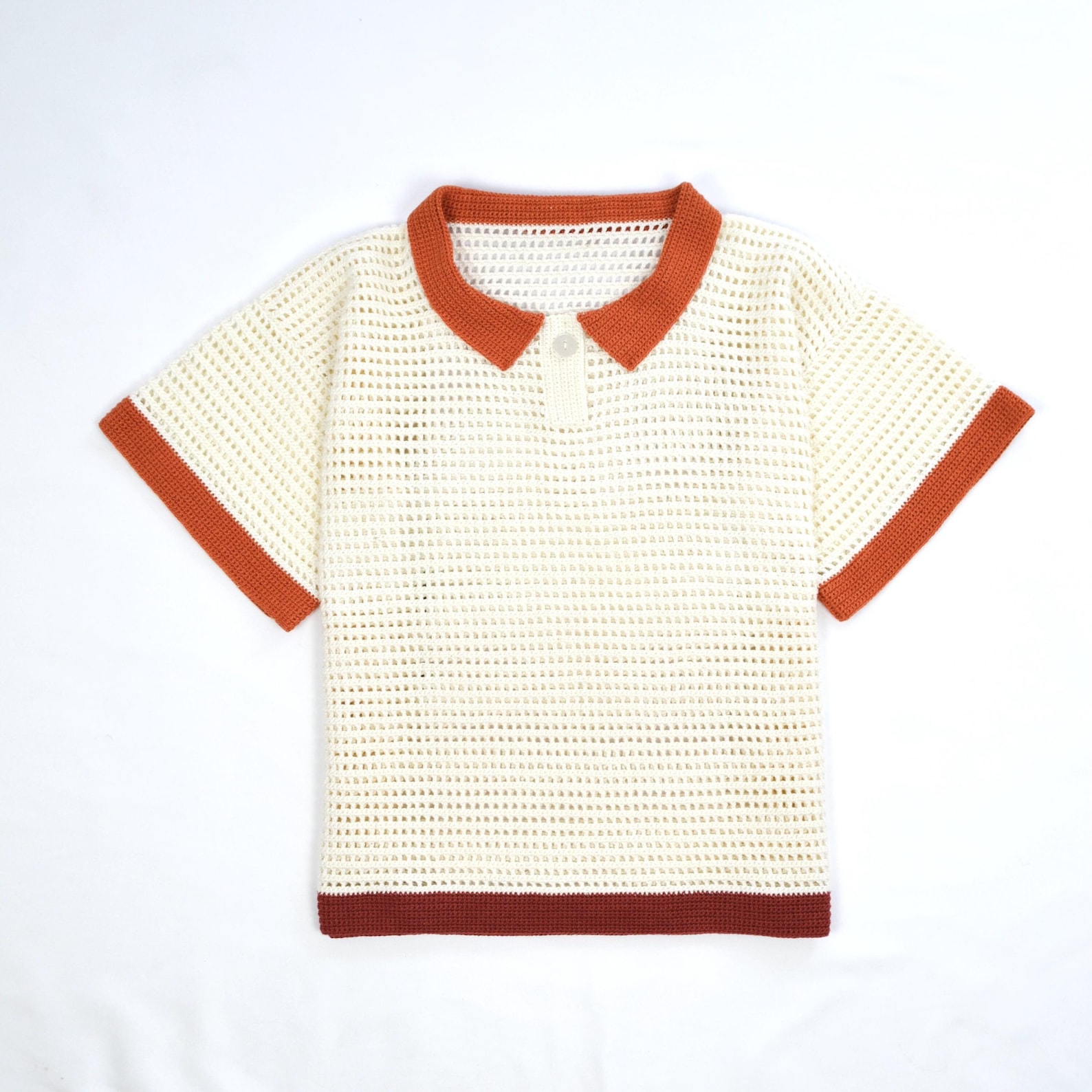 Crochet Polo Shirt Pattern - Crochet Polo Sweater Pattern - Polo NERINA ...