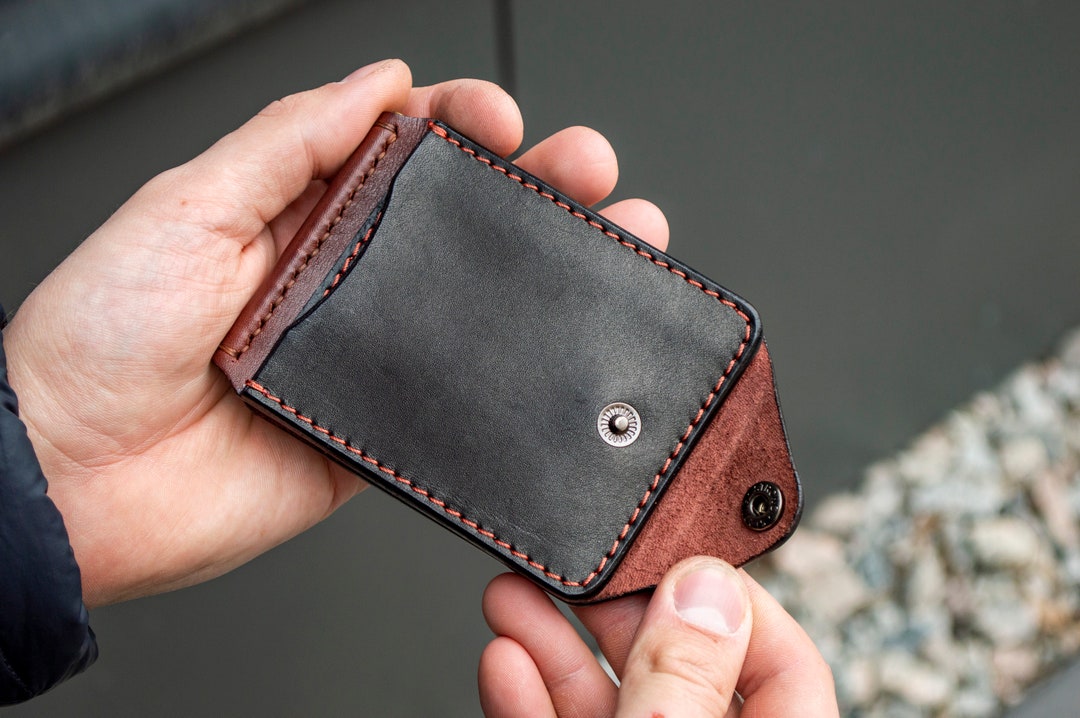 Leather Money Clip Wallet, Handmade Leather Money Clip Wallet, Money ...