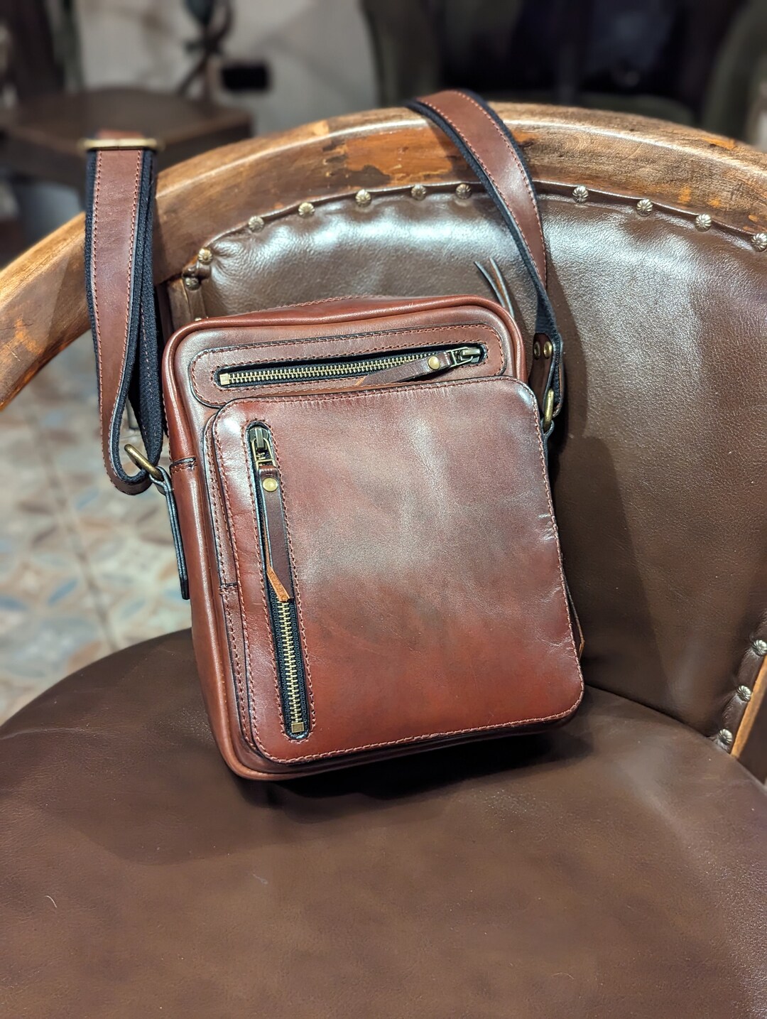 Men Leather Bag, Leather Bag, Messenger Bag, Crossbody Bag for Men ...
