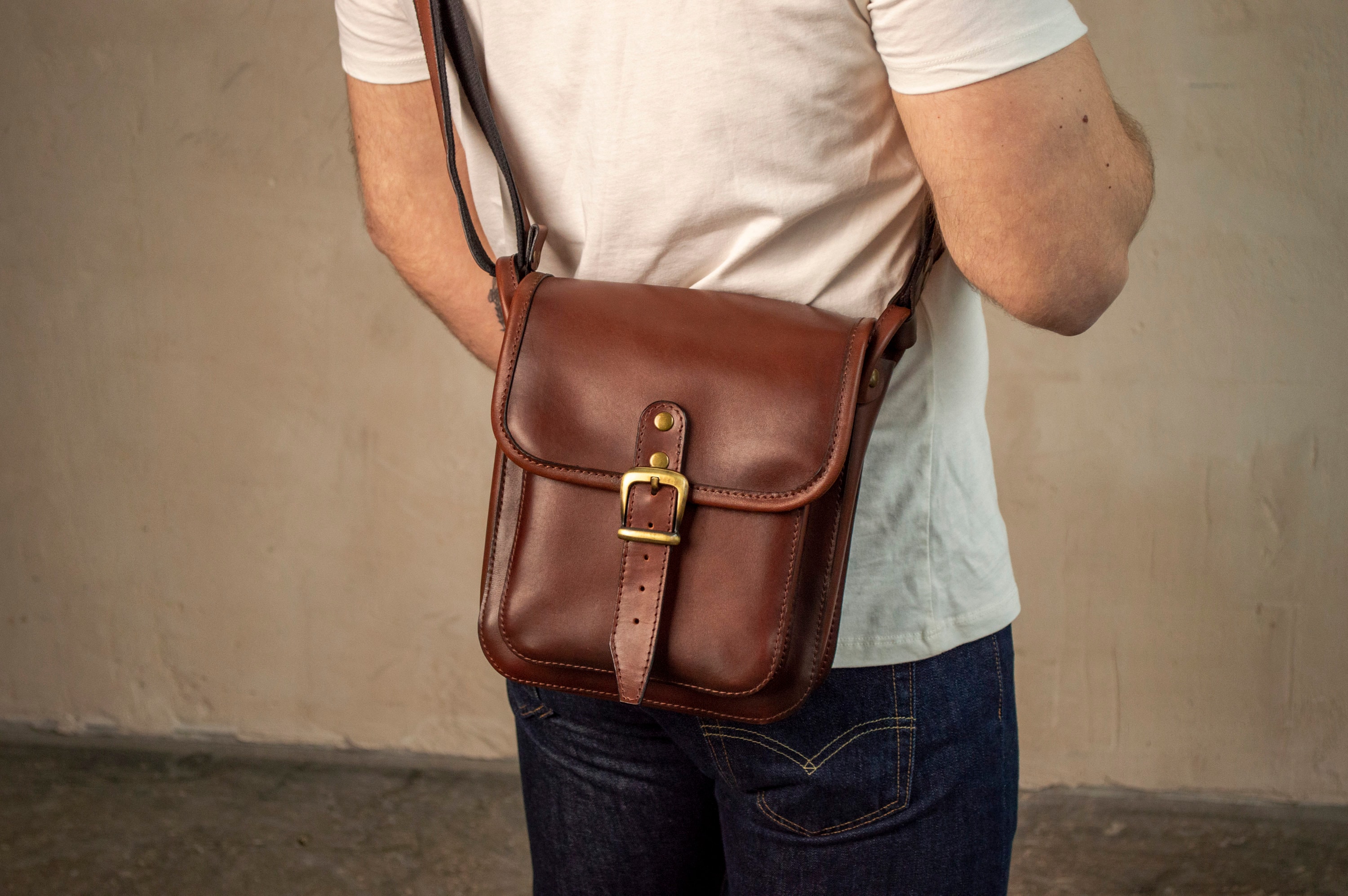 Men Leather Bag Leather Shoulder Bag Crossbody Bag for Men - Etsy