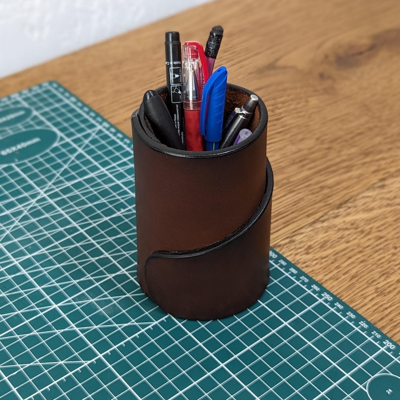 Leather Pen Holder for Desk Luxury Executive Office Decor Premium Desk ...