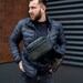 Personalized Men Shoulder Bag, Handmade Leather Mens Bag Cross-body ...