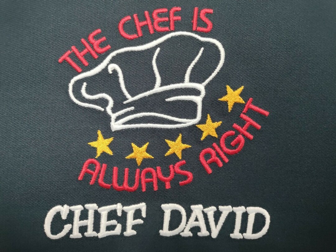 The Chef is Always Right/ Apron Personalized/your Own Name - Etsy