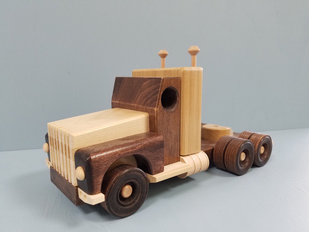 Handmade Poplar Wood Tractor Truck, Indoor Play. - Etsy