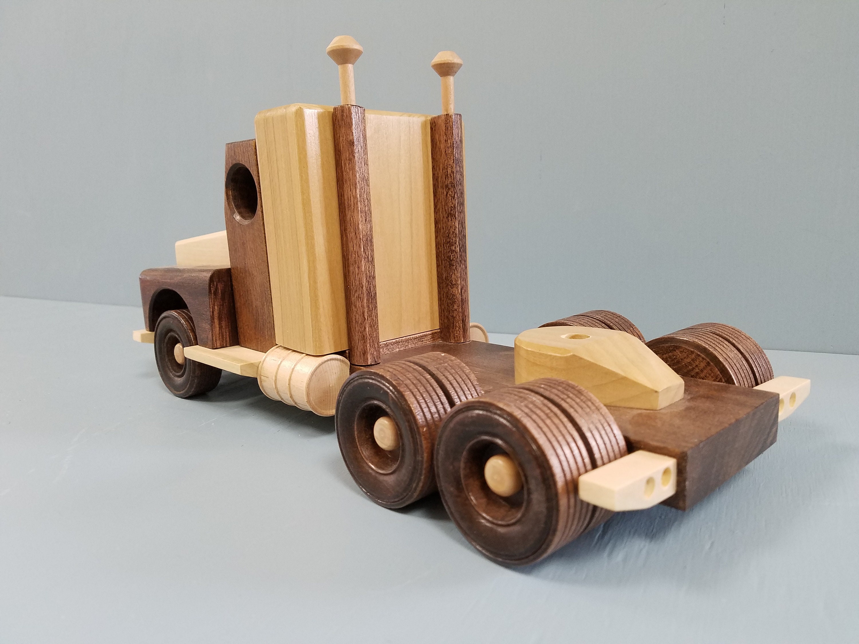 Handmade Poplar Wood Tractor Truck, Indoor Play. - Etsy