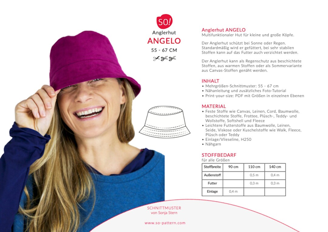 Bucket Hat Sewing Pattern Sewing A Hat Bucket Hat Winter Etsy