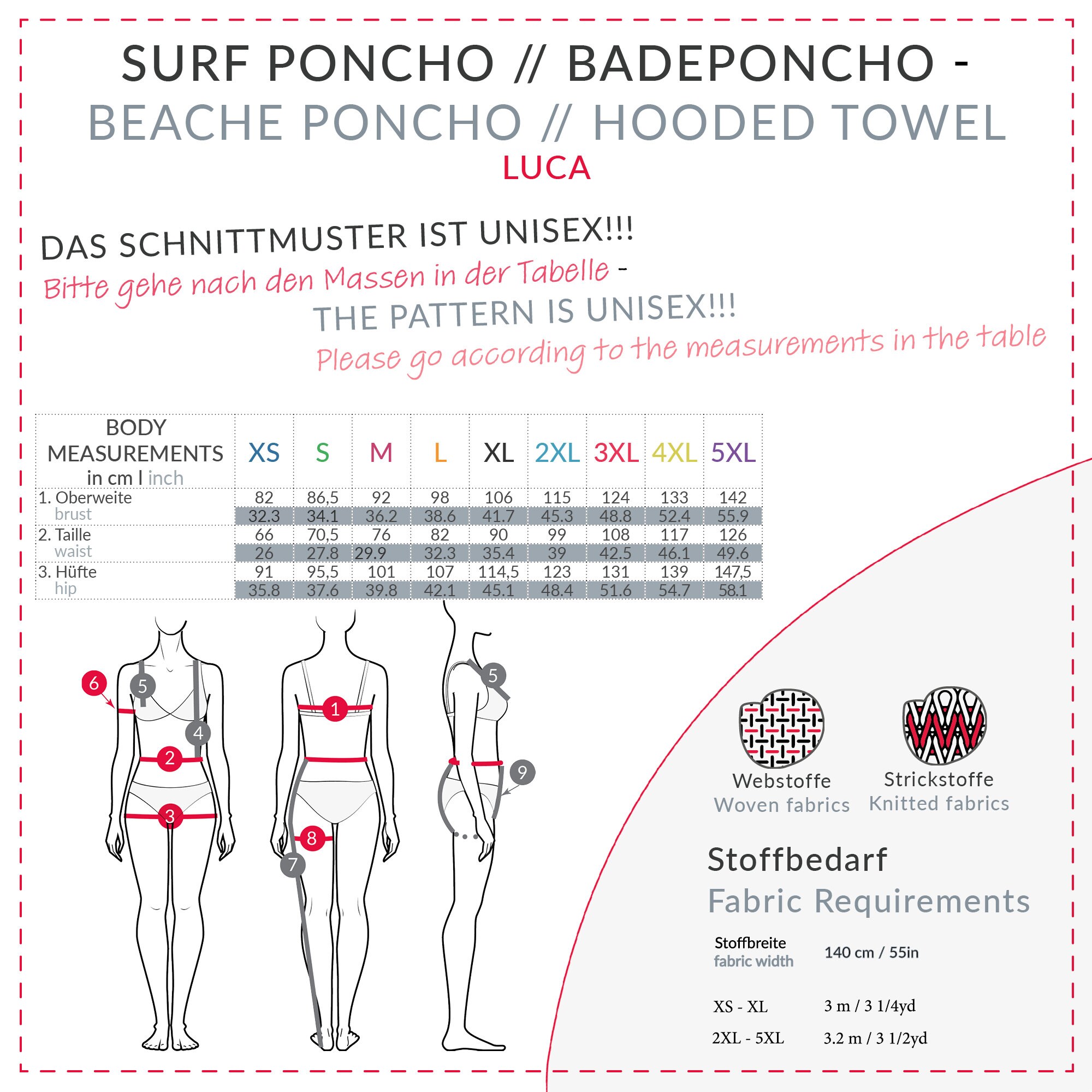 Beach Towel Pattern // Surf Poncho Sewing Pattern // Swim Poncho ...