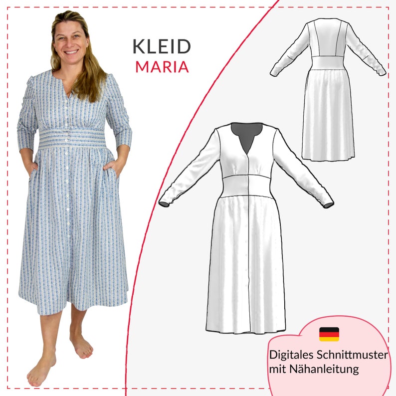 Dirndl Sewing Pattern // Traditional Dress Pattern for Women ...