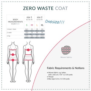 Zero Waste Coat Pattern // Zero Waste Sewing Pattern // Coat Sewing ...
