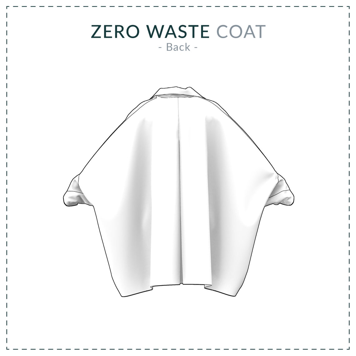 Zero Waste Coat Pattern // Zero Waste Sewing Pattern // Coat Sewing ...