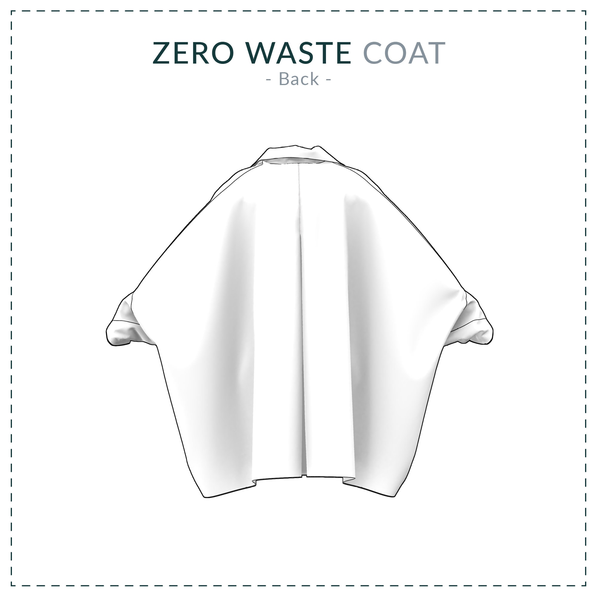 Zero Waste Coat Pattern // Zero Waste Sewing Pattern // Coat Sewing ...