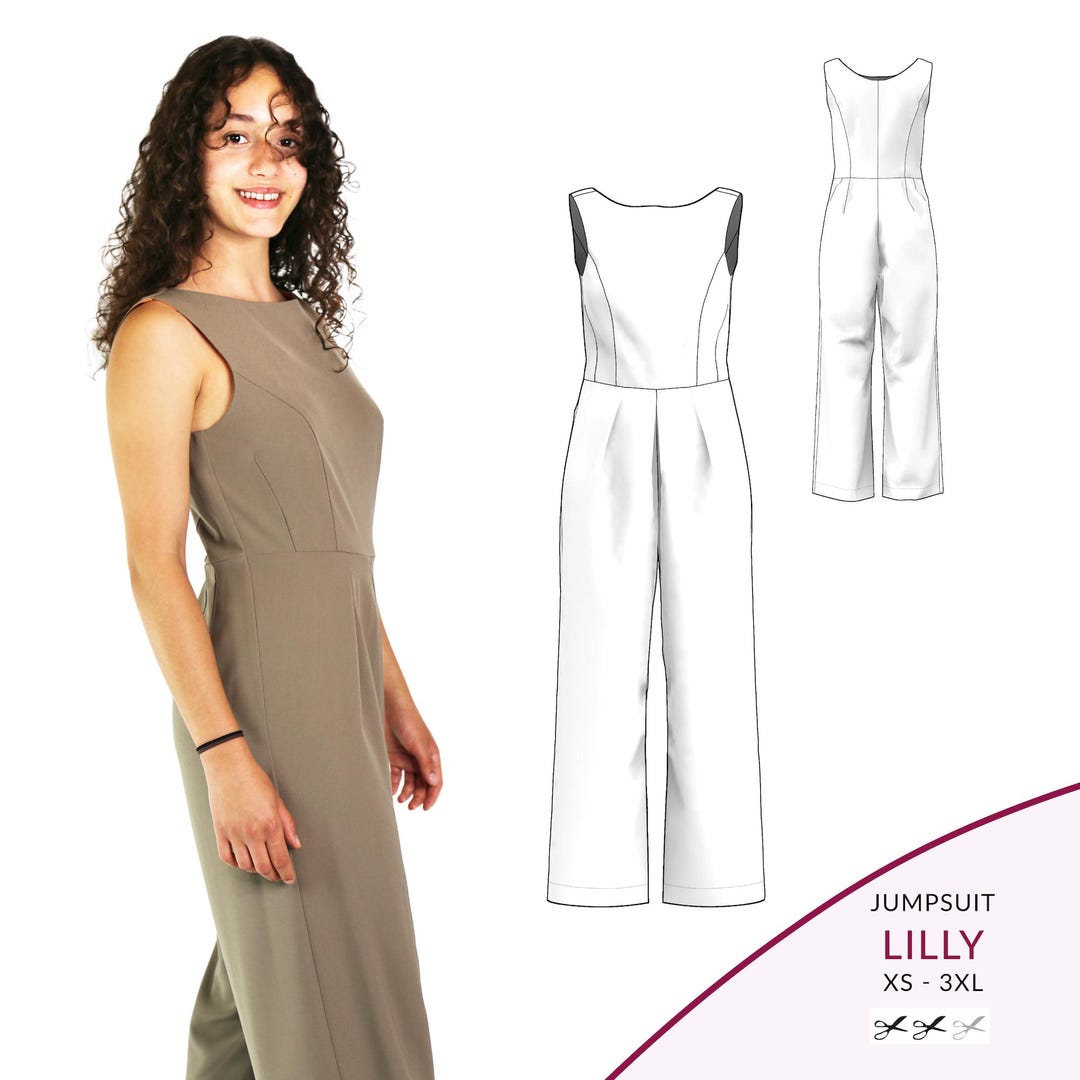 Jumpsuit Sewing Pattern | Ladies Jumpsuits Sewing Pattern | Rompsuit ...