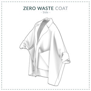 Zero Waste Coat Pattern // Zero Waste Sewing Pattern // Coat Sewing ...