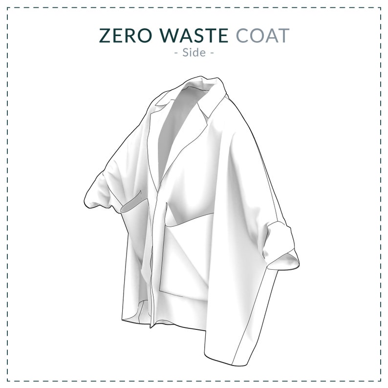 Zero Waste Coat Pattern // Zero Waste Sewing Pattern // Coat Sewing ...