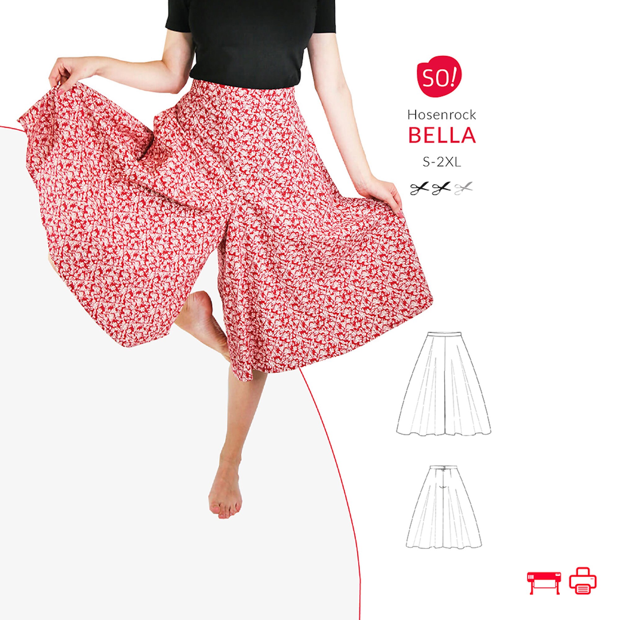 Culotte Trousers Sewing Pattern for Ladies // Skirt Trousers - Etsy