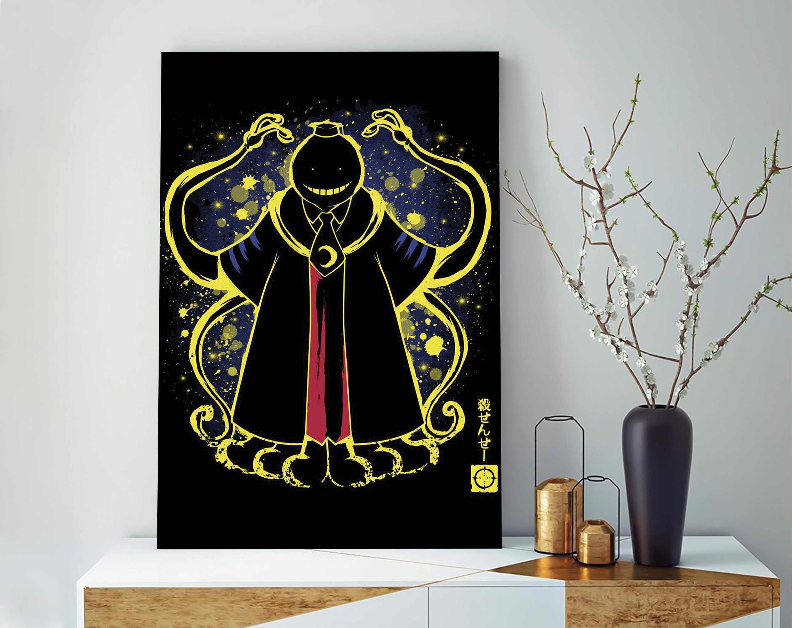 Assassination Classroom Canvas Koro Sensei Print Anime Etsy
